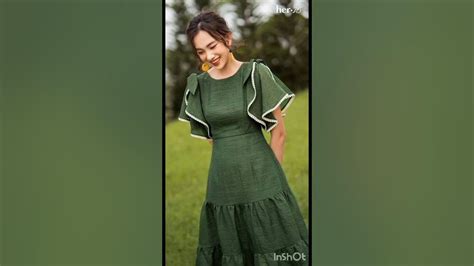 අඳින්න ආස හිතෙන ගවුම් මෝස්තර 💚 Youtube