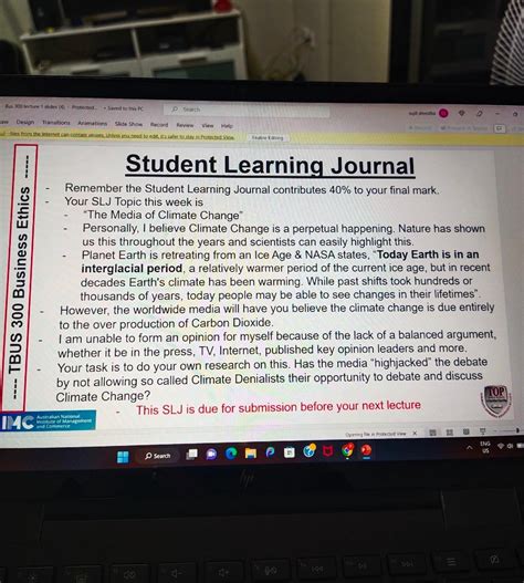 Student Learning Journal Remember The Student