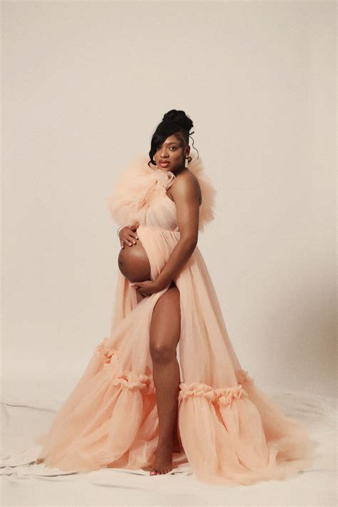 Tulle Maternity Robe Tulle Maternity Dress Pregancy Etsy