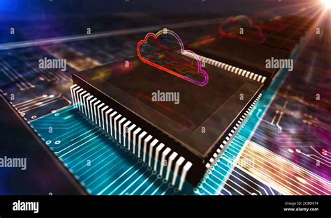 Digital Computing Cloud Symbol Cyber Technology Internet Data Storage