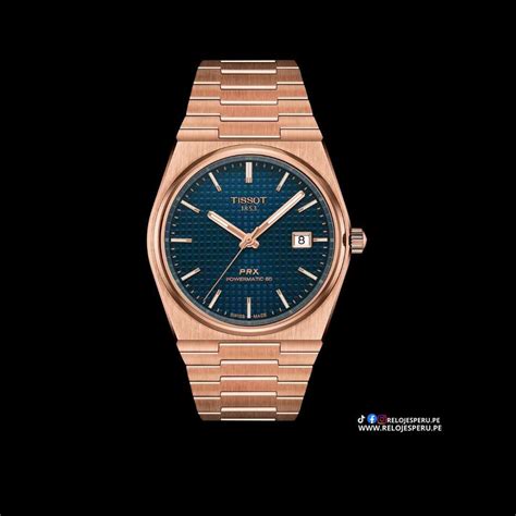Tissot Prx Powermatic90 40mm Oro Rosa T1374073304100 Relojes Perú