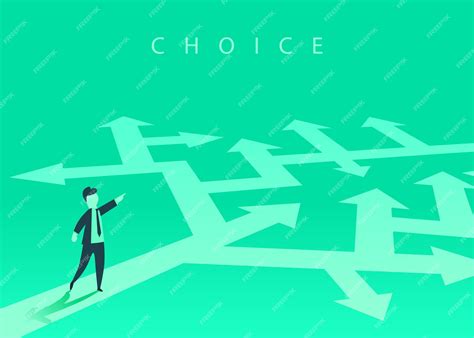 premium vector the concept of choosing the way of business and a
