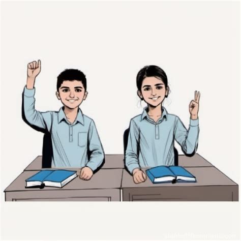 Turkish Students Raising Hands In Class Stable Diffusion Online