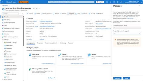 Major Version Upgrade Azure Database For Postgresql Flexible Server