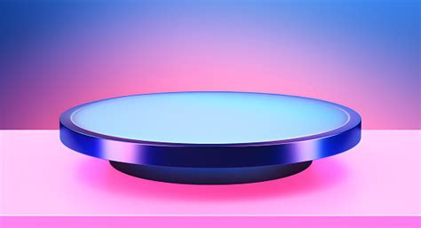 제품 전시를 위한 네온 연단 최소한의 제품 사진을 위한 3d 연단 0명에 대한 스톡 사진 및 기타 이미지 0명 강단 네온 Istock