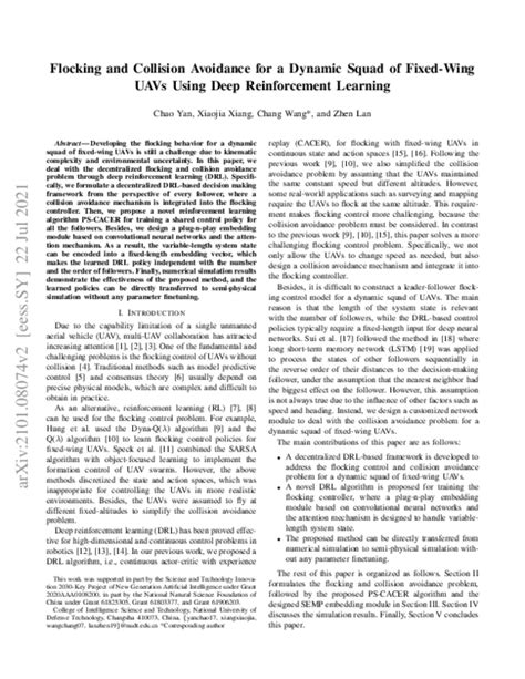 (PDF) Flocking and Collision Avoidance for a Dynamic Squad of Fixed ...