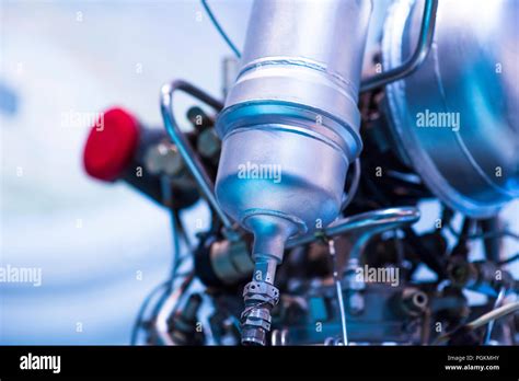 Detail Of Space Rocket Engine Part Of The Rocket Close Up Science And Technology Stock Photo