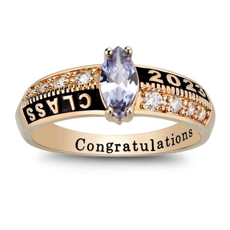 Ccjcinata High School Class Rings For Girls Customized Birthstone Rings