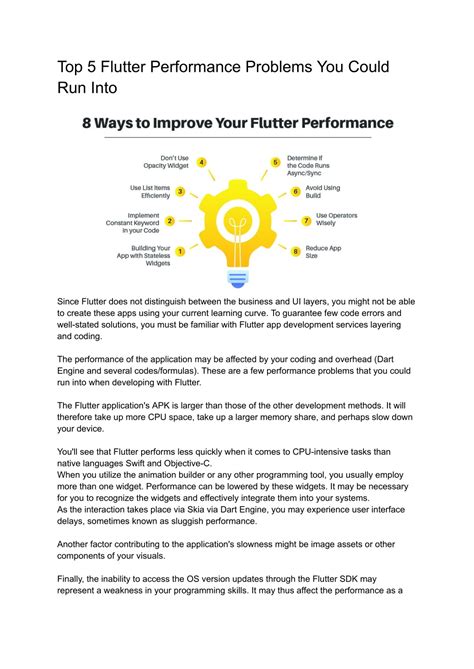 Ppt Flutter App Performance Optimization Tips And Techniques