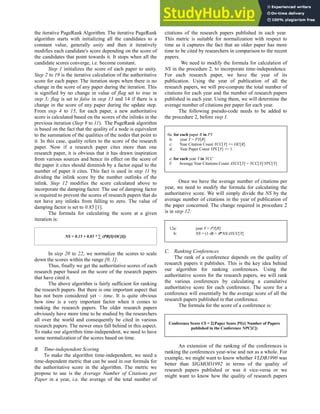 An Efficient Algorithm For Ranking Research Papers Based On Citation Network PDF