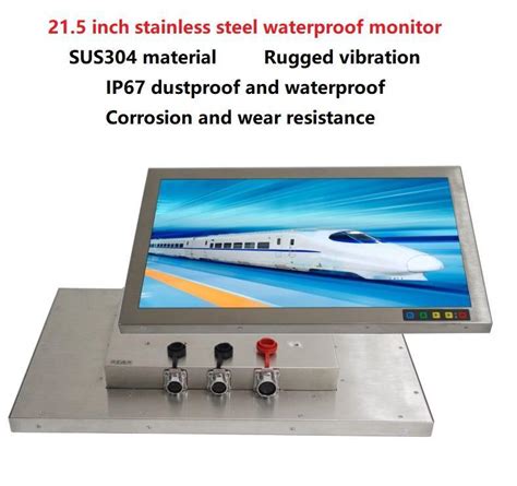 21 5 Inch 304 Stainless Steel Industrial Waterproof Monitor Outdoor IP67 Stainless Explosion