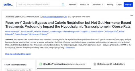 Roux En Y Gastric Bypass And Caloric Restriction But Not Gut Hormone