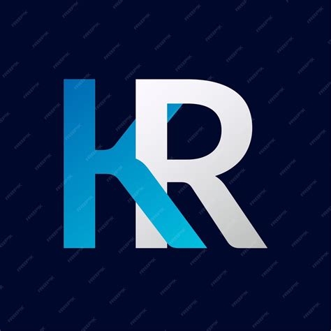 Premium Vector Kr Letter Colorful Logo In The Circle Vector Logo Illustration