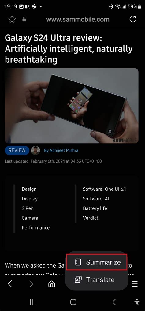 Galaxy Ai Summarize And Translate Webpages In Samsung Internet Sammobile