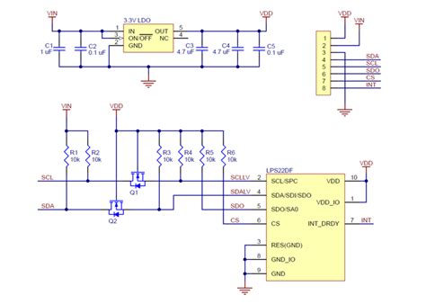Lps22df Pressure Altitude Sensor Carrier With Voltage Regulator