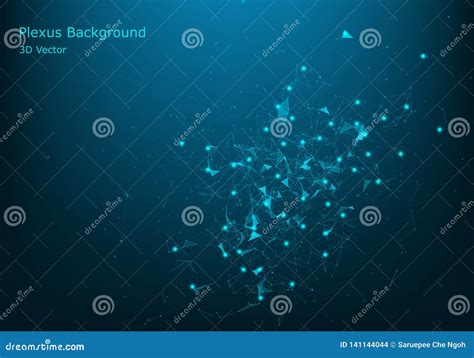 Abstract Plexus Background With Connected Lines And Dots Plexus