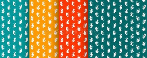 Seamless Patterns With Currency Symbols Vector Stock Vector