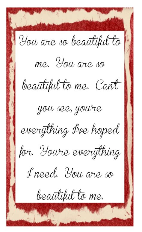 You Are So Beautiful To Me Quotes For Her Goimages U