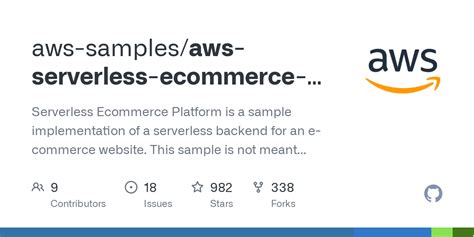 aws serverless ecommerce platform readme md at main · aws samples aws