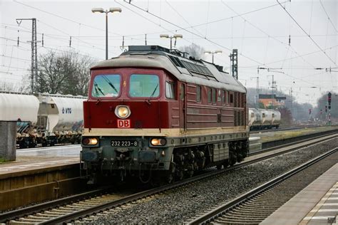 232 223-8 DB "Bahnbau Gruppe" in Unna, am 22.01.2022. - Bahnbilder.de