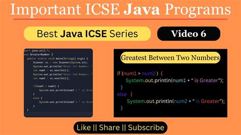 Java Program To Find The Greatest Between Two Numbers Solved Icse Java Programs Hindi