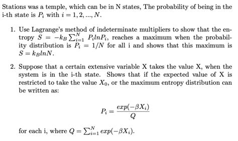 Solved Please Solve 2 ﻿its An Entropy Excersise Stations