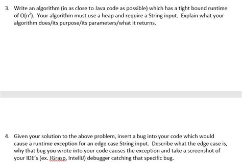 Solved Algorithm May Be Do Anything As Long As Its Chegg Com