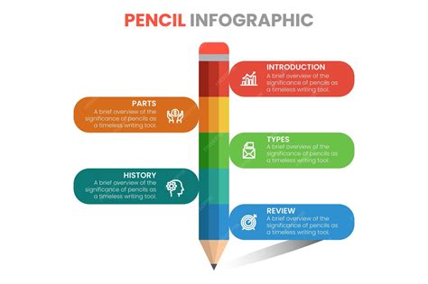 Premium Vector Colorful Pencil Diagram Infographic Element Template