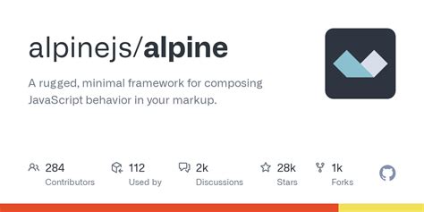 Github Alpinejs Alpine A Rugged Minimal Framework For Composing Javascript Behavior In Your