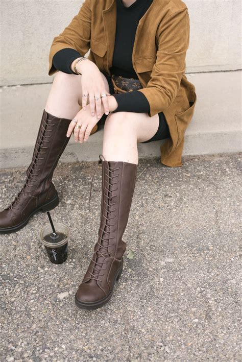 Issa Brown Lace Up Tall Boot Brown Riding Boots Brown Boots Women