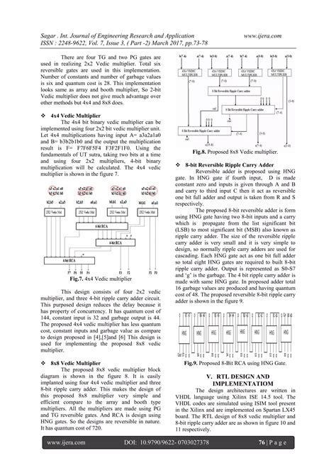 Design Of Low Power Vedic Multiplier Based On Reversible Logic PDF