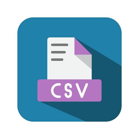 Csv Minimalist Text File Flat Icons Symbol Document File Extension