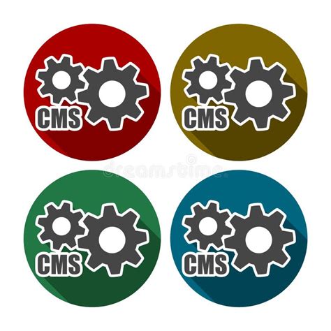Cms Icon Set Stock Vector Illustration Of Interface 126653276