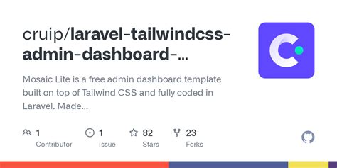 issues · cruip laravel tailwindcss admin dashboard template · github