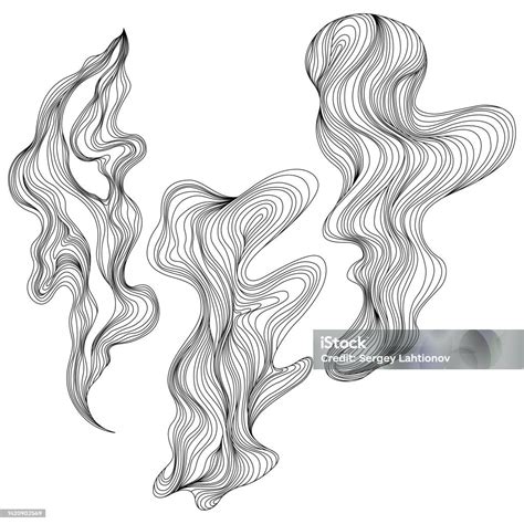 추상 모양 집합입니다 손으로 그린 벡터 그림 잉크 페인팅 스타일 컴포지션 검은색에 대한 스톡 벡터 아트 및 기타 이미지 검은색 곡선 구도 Istock