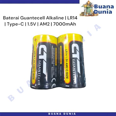 Jual Baterai Guantecell Alkaline Tipe C Batu Batre Battery Batere