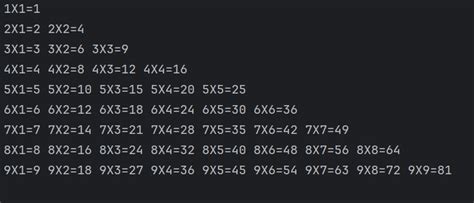 用python实现乘法口诀表 知乎