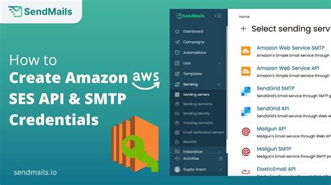 how to create amazon ses api key youtube