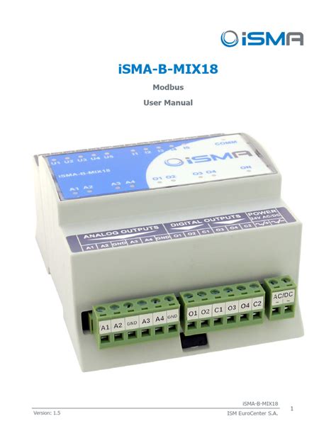 Manual Isma B Mix18 Modbus En V15 Pdf Power Supply Light