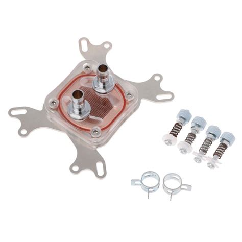 1 Set 2 Color Computer Cpu Water Cooler 50mm Trans Grandado