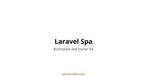 laravel spa starter index