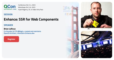 QCon San Francisco 2022 Enhance SSR For Web Components