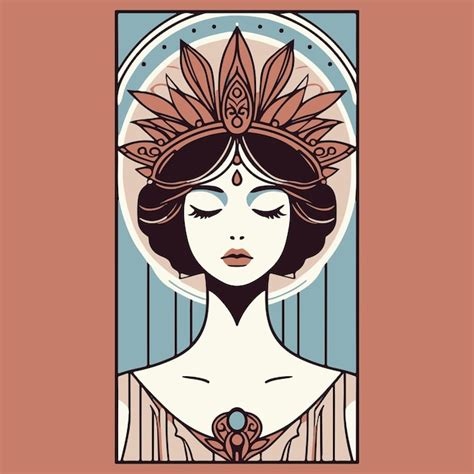 Premium Vector Classic Women Wearing Crowns Cramics Frame