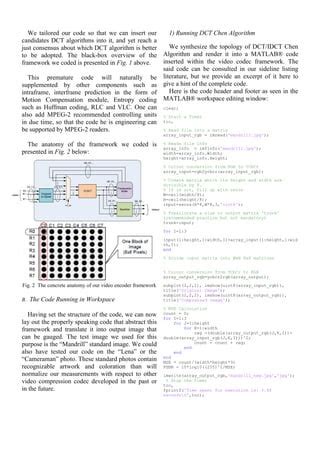 Simulation And Analysis Of Different DCT Techniques On MATLAB Presented In A Malaysian
