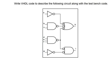 Solved Write Vhdl Code To Describe The Following Circuit