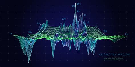 추상 배경에는 어두운 곳에 그래프 데이터 와이어프레임이 포함되어 있습니다 가상 공간의 기술 3d 다각형 개념 빅 데이터 비즈니스