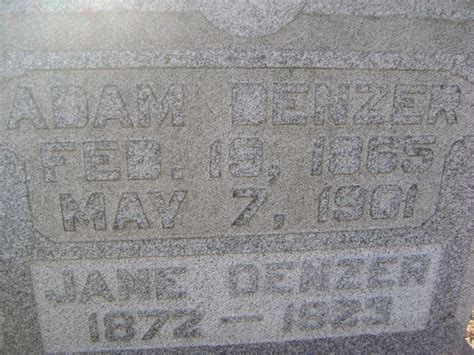 Adam Denzer 1865 1901 Find A Grave Memorial