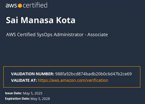 Aws Awscertified Sysopsadministrator Cloudcomputing Certification