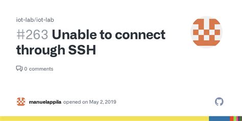 Unable To Connect Through SSH Issue Iot Lab Iot Lab GitHub