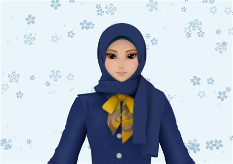 Hijab Model 5 Modelo 3d 15 Ma Blend Fbx Obj Dae Free3d